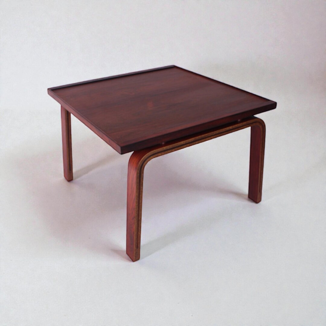 Retro Wood Coffee Table | Modern Square Living Room Table | Mid Century ...
