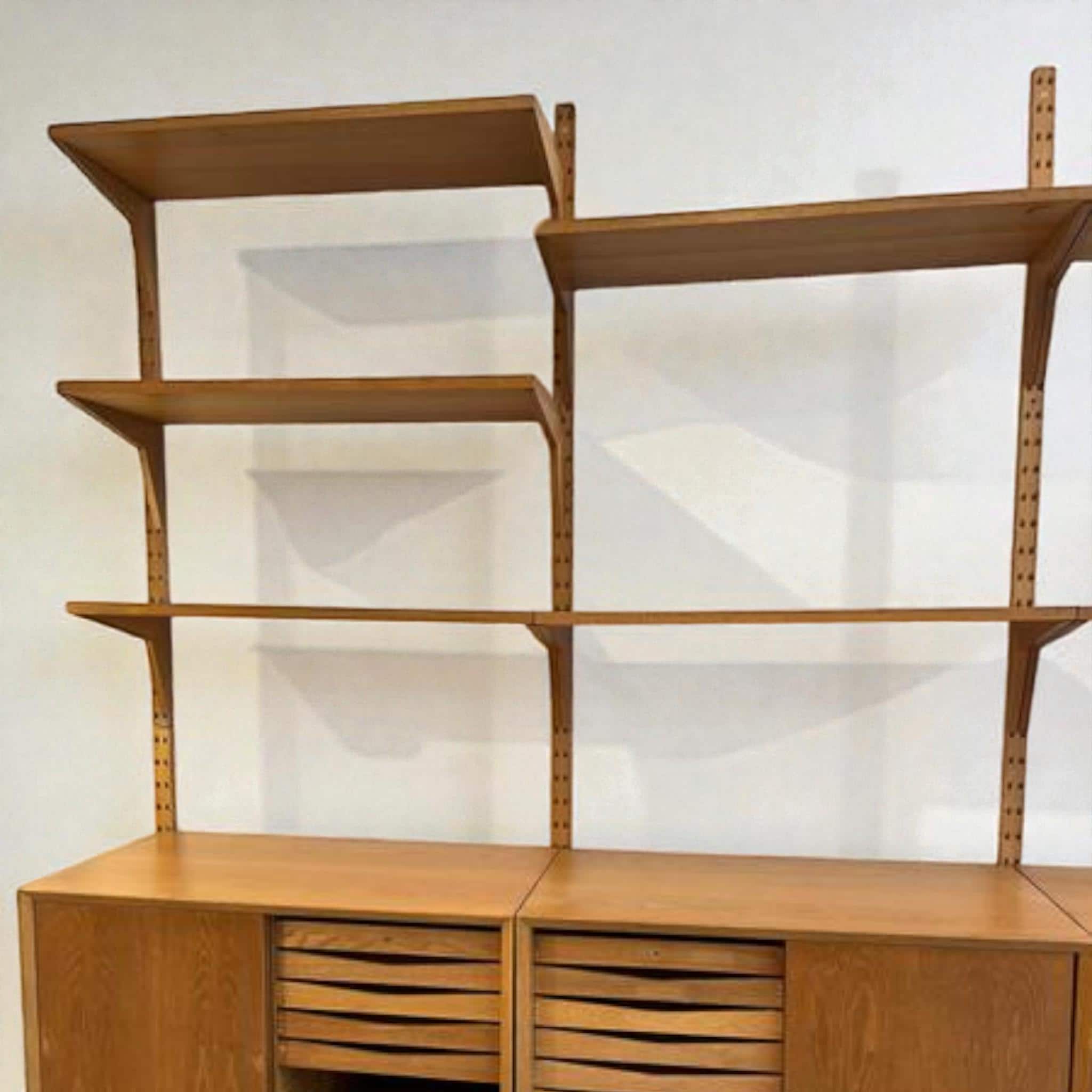 Mid Century Style Modular Shelving Unit, Large Wooden Storage System ...