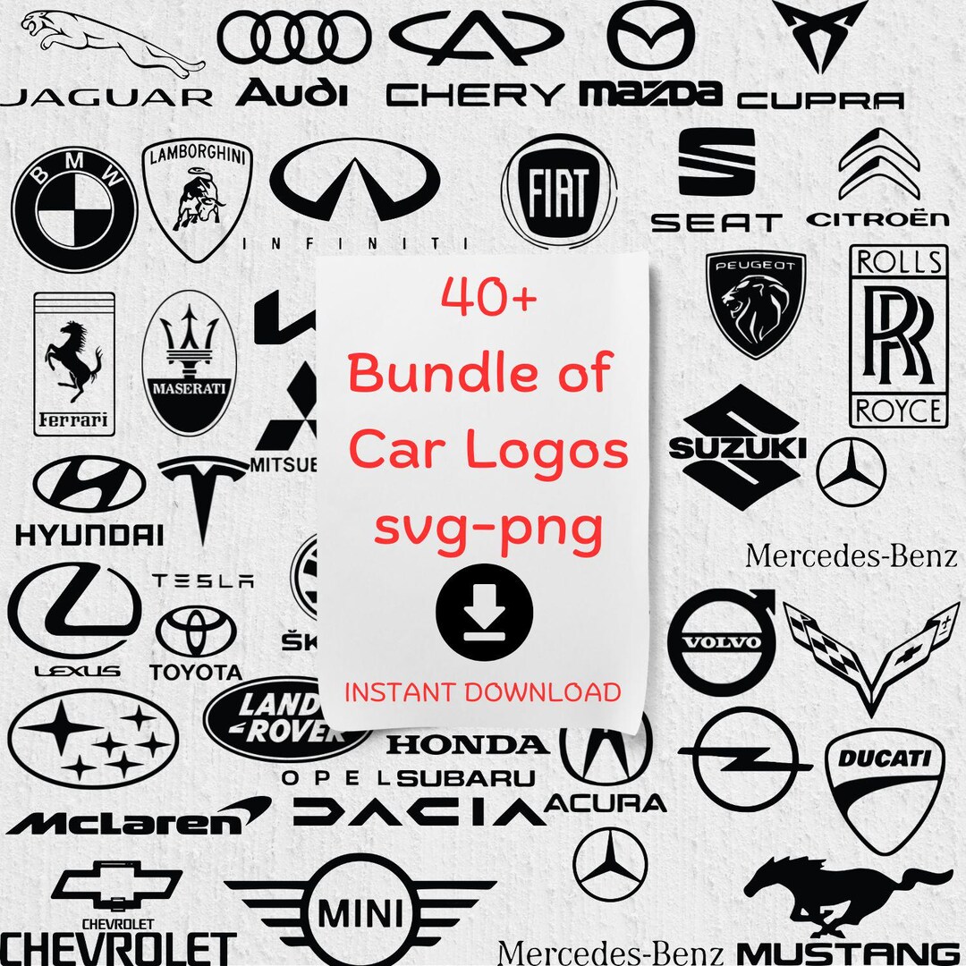 Car Logo SVG Bundle, Laser Cut Files (digital Download) - Etsy