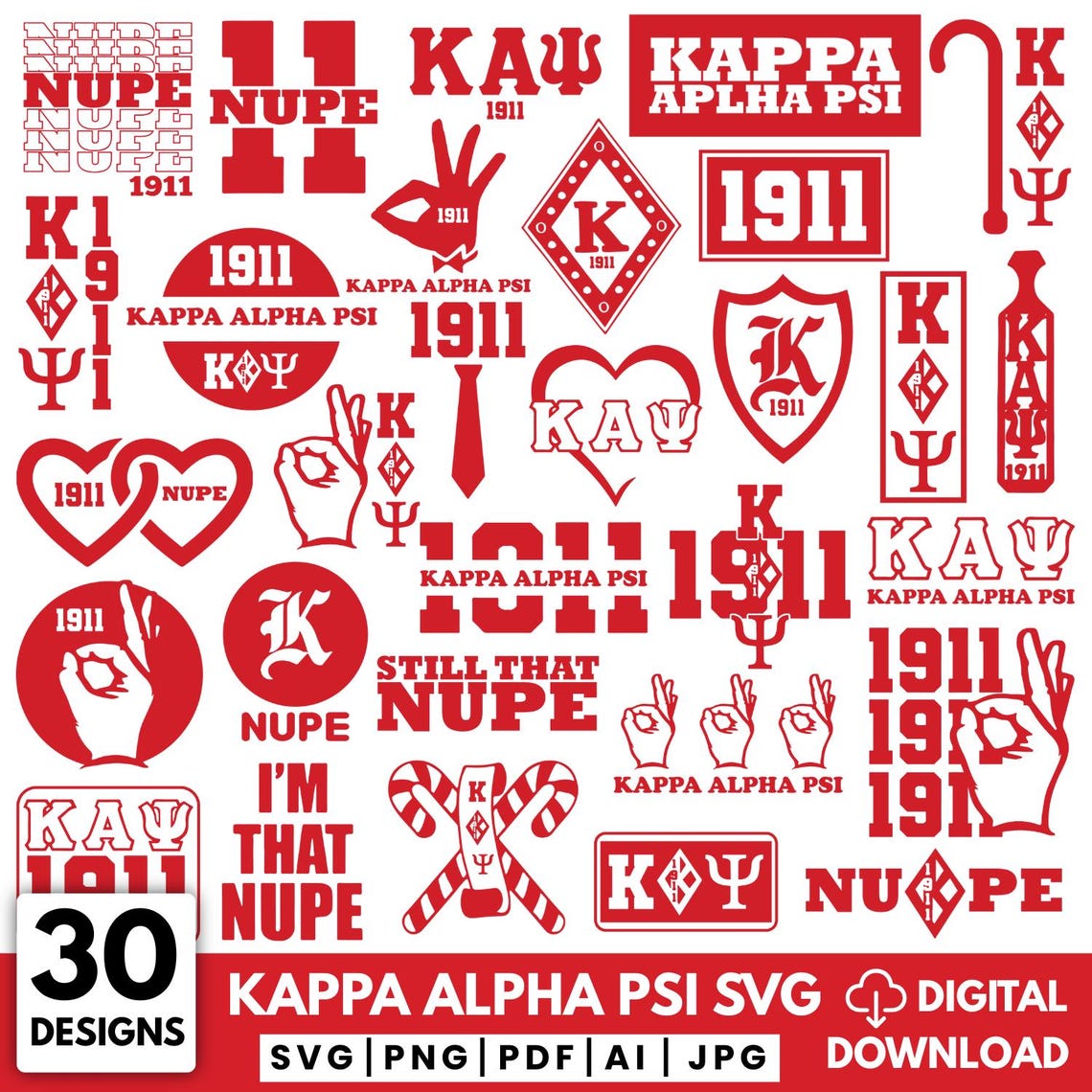Kappa Alpha Psi (KAP) Fraternity SVG Bundle for Cricut & Silhouette ...