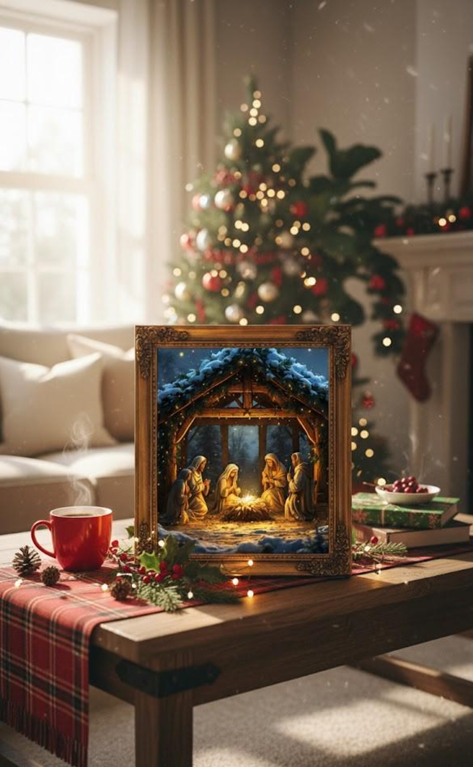 Rustic Christmas Printable Art | Merry Christmas Wall Decor | Instant ...