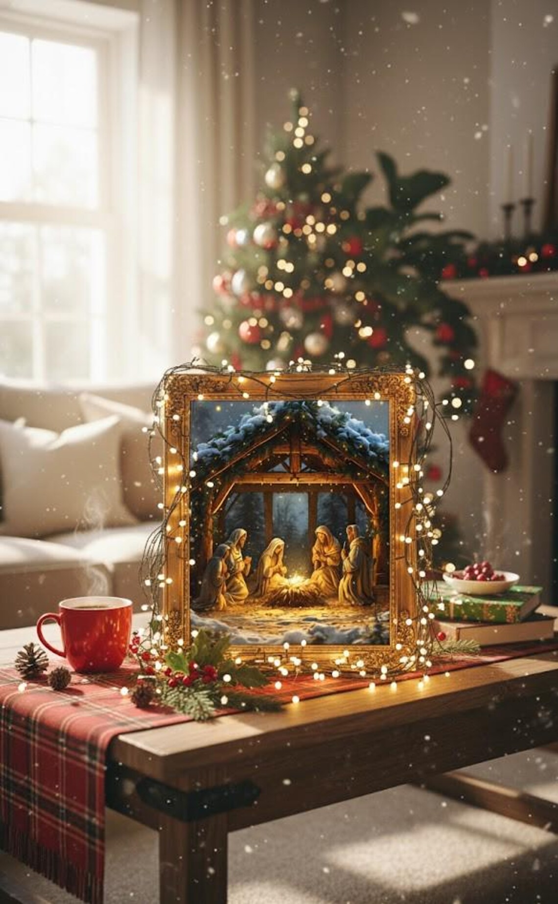 Rustic Christmas Printable Art | Merry Christmas Wall Decor | Instant ...