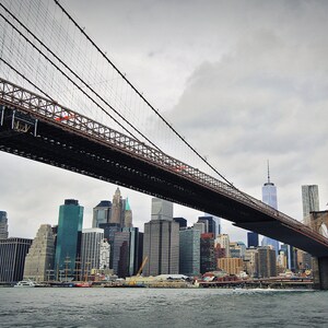 Lower Manhattan Skyline Photo, Brooklyn Bridge Photo Canvas, or Print ...