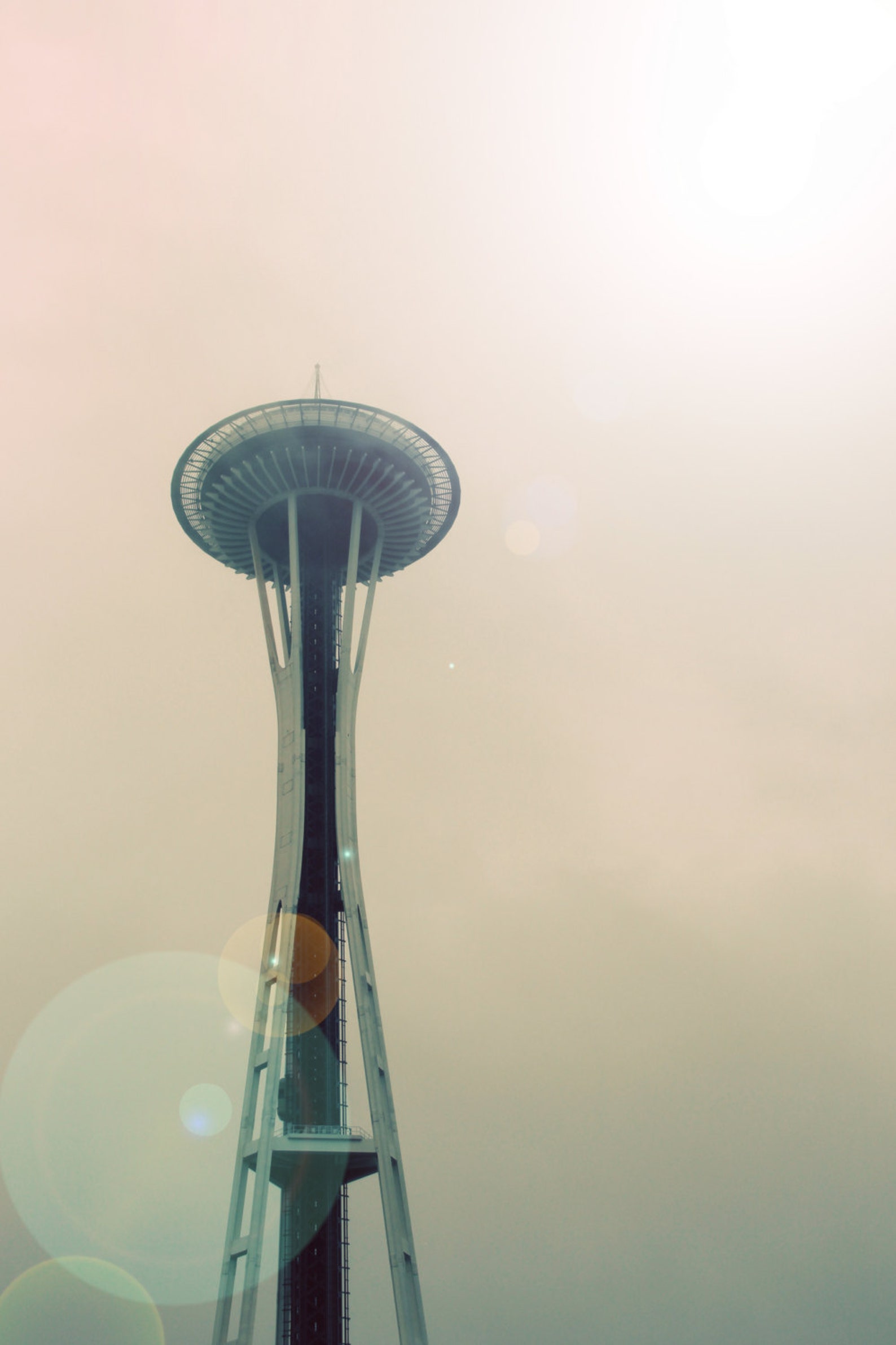 Space Needle in the Fog Photo, Space Needle Canvas, Space Needle Print ...