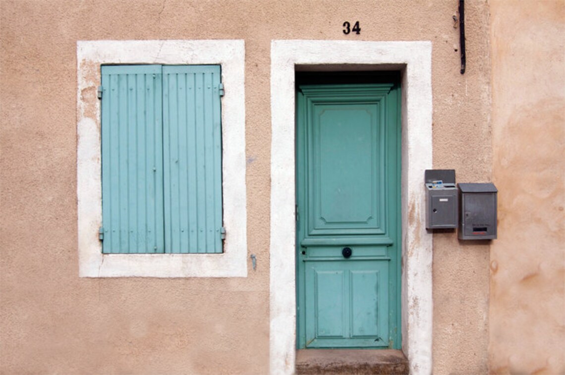 French Blue Shutters, French Blue Shutters Canvas, French Blue Shutters ...