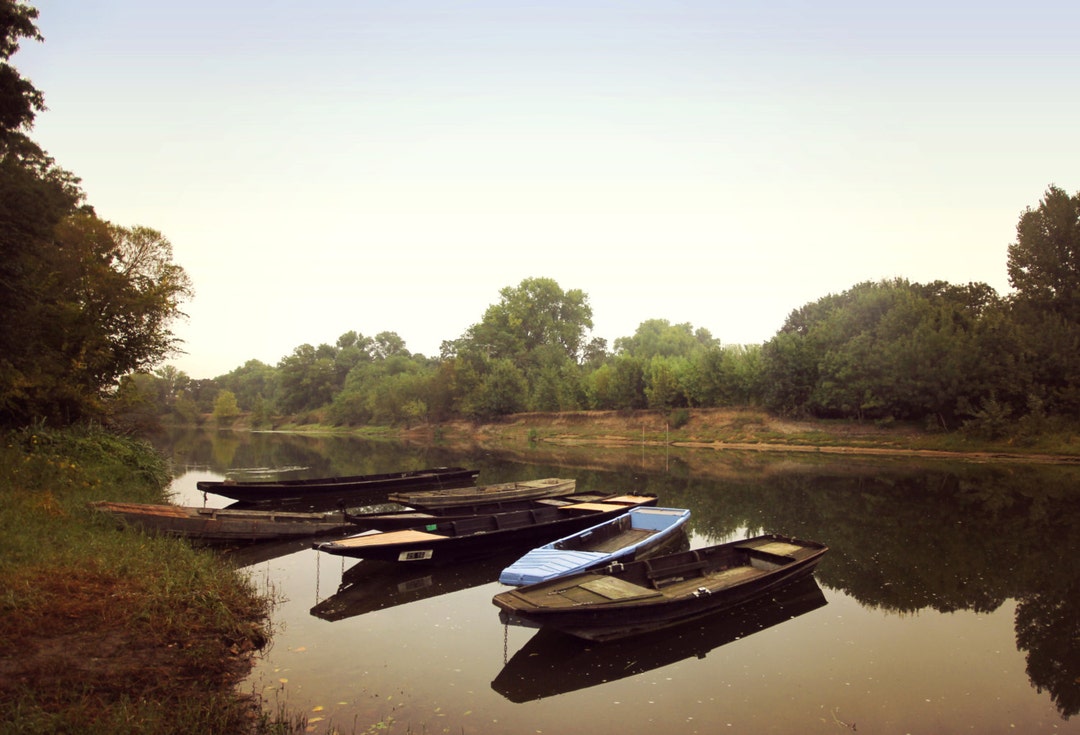 French Boat Print, French Boat Canvas, Loire River Print, France Photo ...