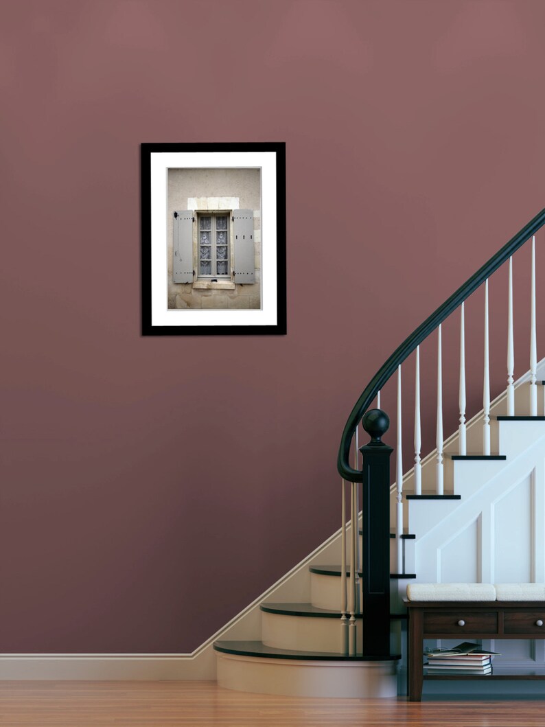 Shutters Print, Shutters Canvas, French Distressed Shutters With Lace ...