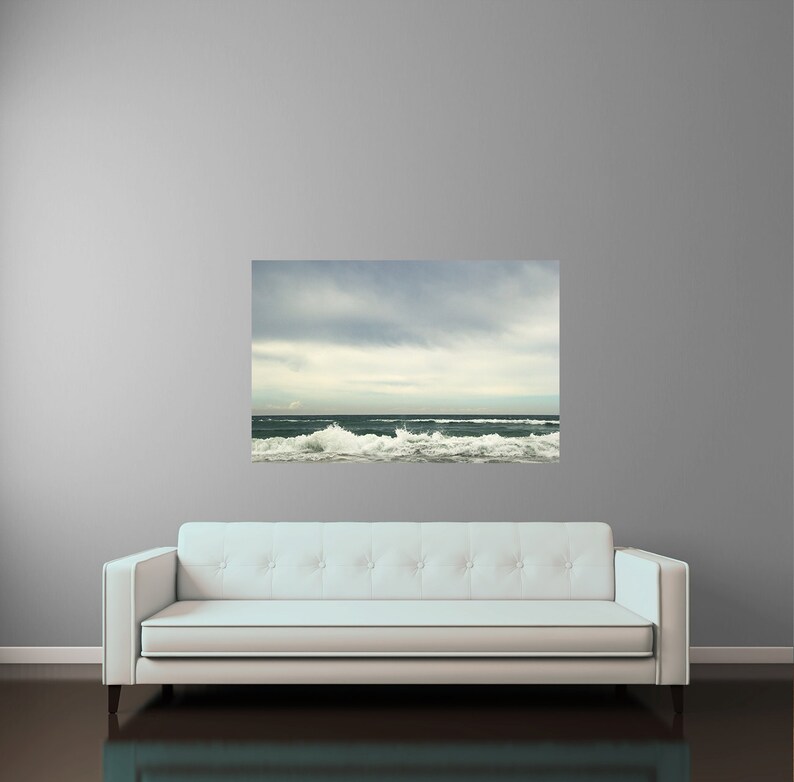 Wave Art, Wave Canvas, Wave Print, Wave Photo, Blues and Greens, Ocean ...