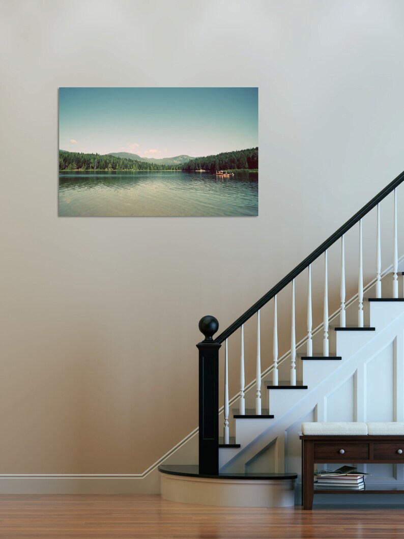 Lake With Raft Photo, Lake Canvas, Lake Print, Summer Photo, Raft Print ...