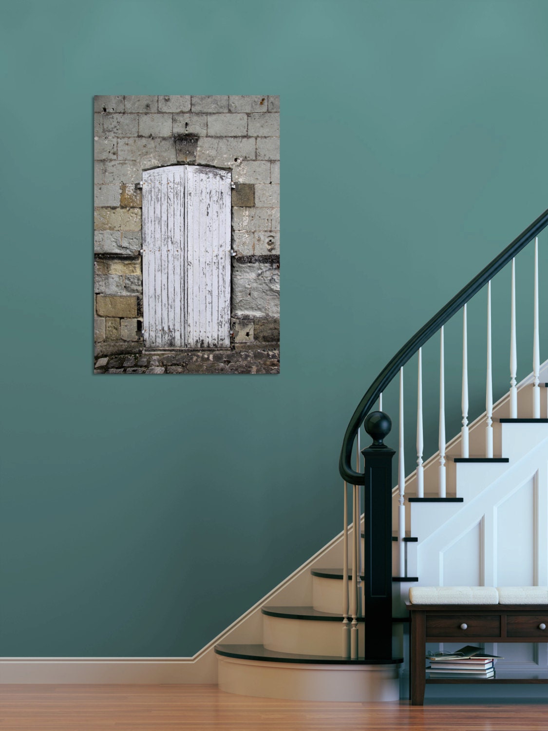 Distressed White Shutters Photo, Shutters Canvas, Shutters Print ...