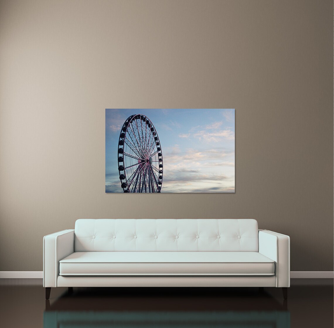 Seattle Print, Great Wheel Seattle, Ferris Wheel Photo, Seattle Canvas ...