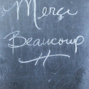 Merci Beaucoup, Quote on Photo, French Print, Thank You Gift, Oversized ...