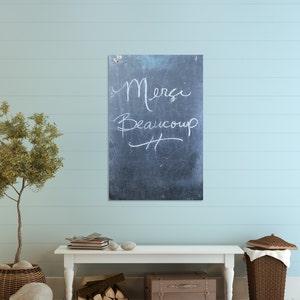 Merci Beaucoup, Quote on Photo, French Print, Thank You Gift, Oversized ...