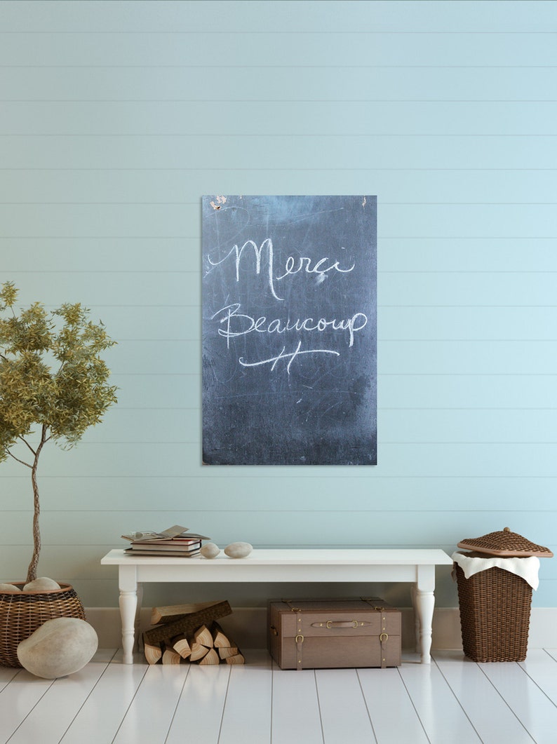 Merci Beaucoup, Quote on Photo, French Print, Thank You Gift, Oversized ...