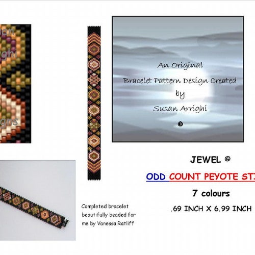 MOROCCO Peyote Stitch ODD Count Beading Pattern - Etsy