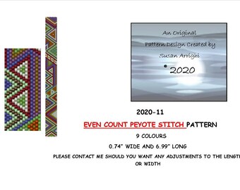 Abstract Earth Peyote Stitch Even Count Beading Pattern | Etsy