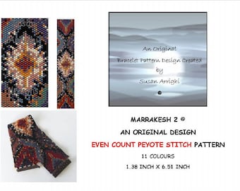 Shell Pattern Peyote Stitch Even Count Beading Pattern | Etsy