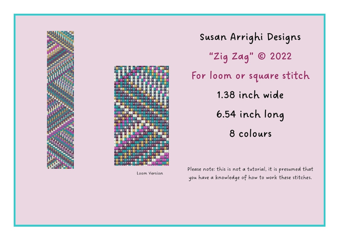 ZIG ZAG - Loom/square Stitch Bracelet Pattern - - Etsy