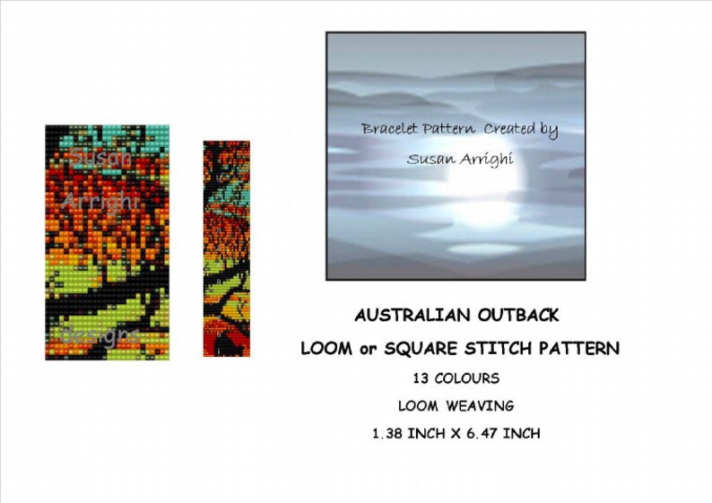 LOOM Bracelet Pattern Australian Outback - Etsy