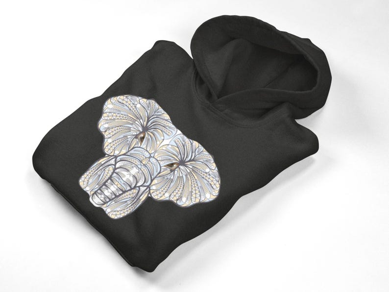 UNISEX Mandala Elephant Hoodie - Boho Tribal Yoga Spiritual Animal ...