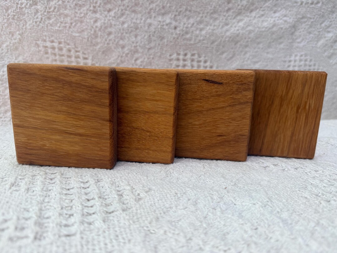 Tropical Timber Coaster Set (4) - Etsy