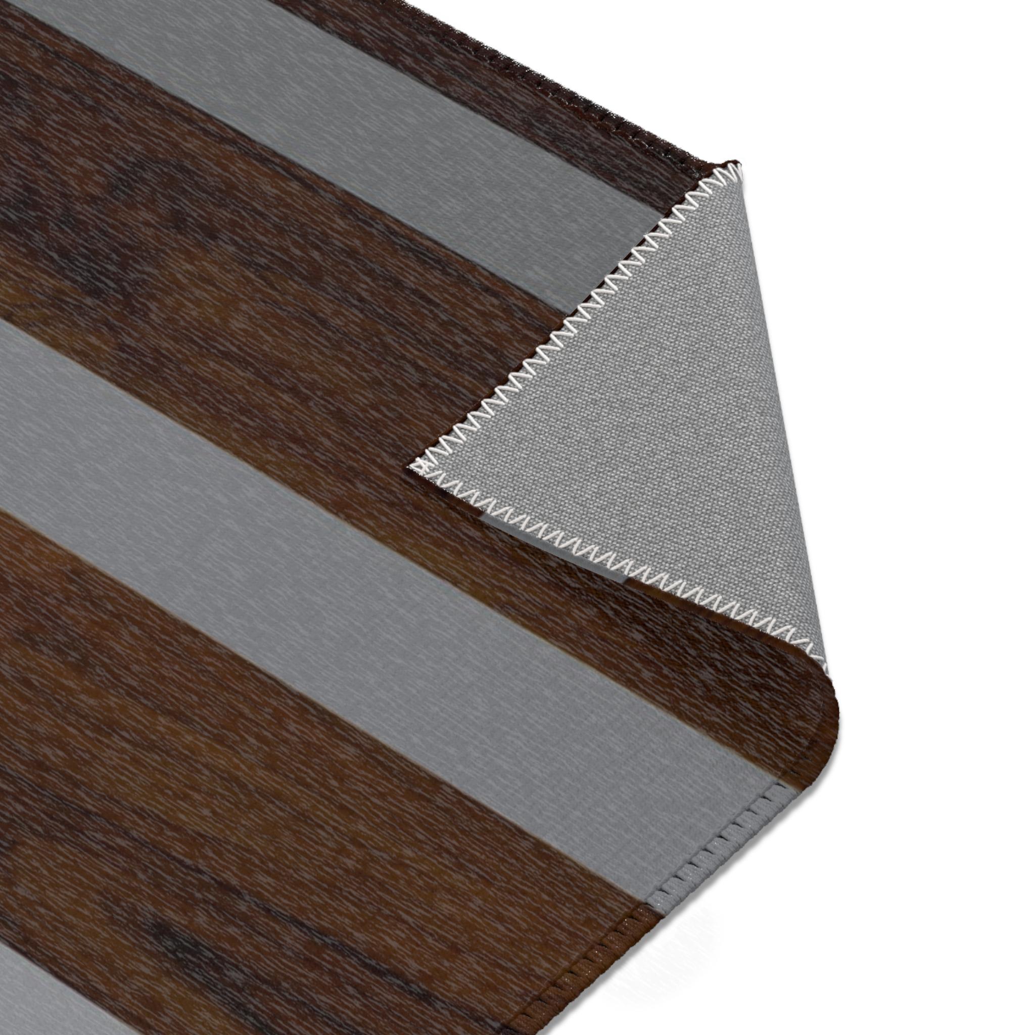 Optical Illusion Accent Rug | Mid-century Modern Room Mat | 3D Wood ...