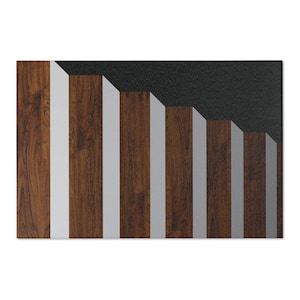 Optical Illusion Rug | 3D Wood Tread Geometric Steps Carpet | Mat for ...