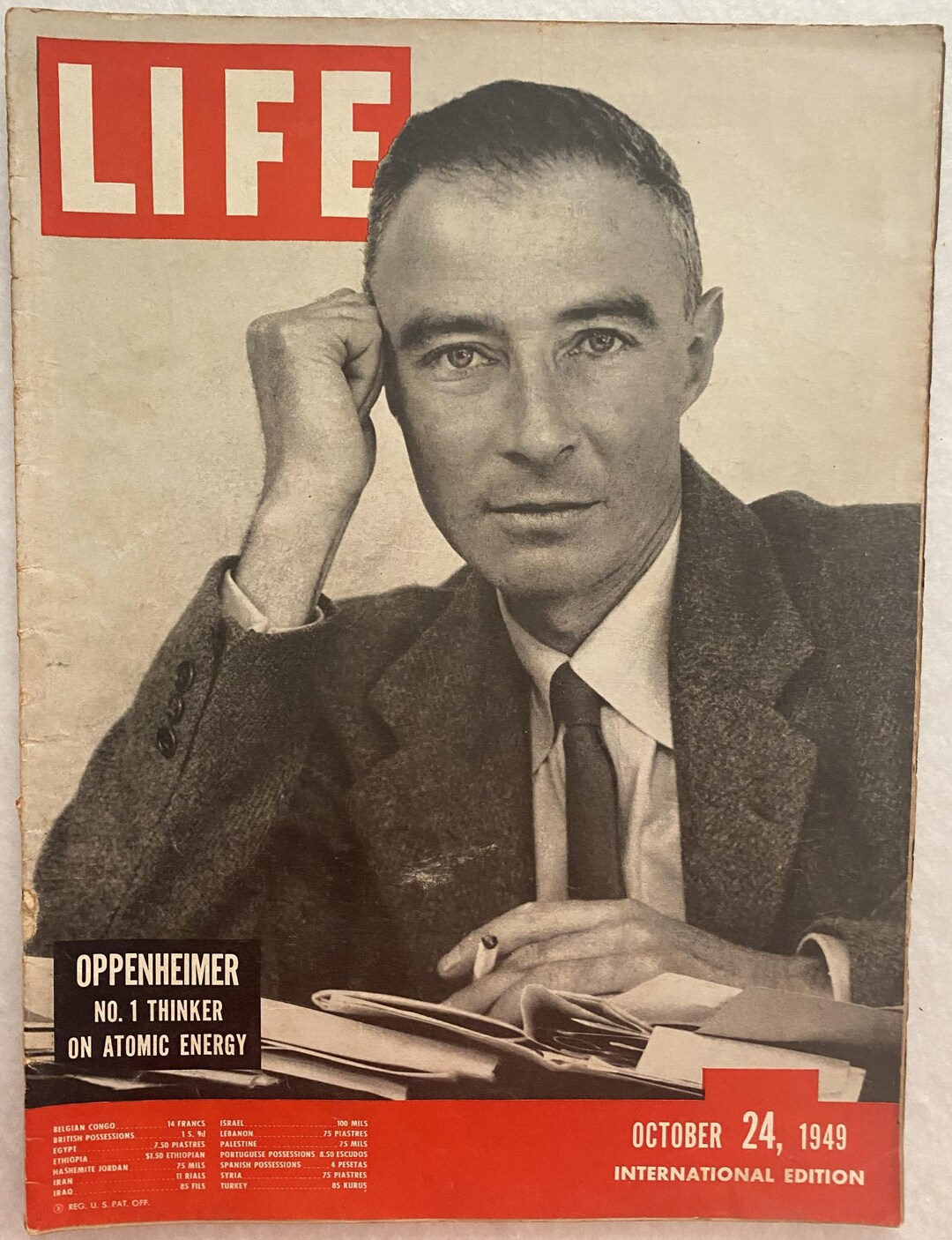 Vintage 1949 Life Magazine International Edition; Cover: Oppenheimer No ...