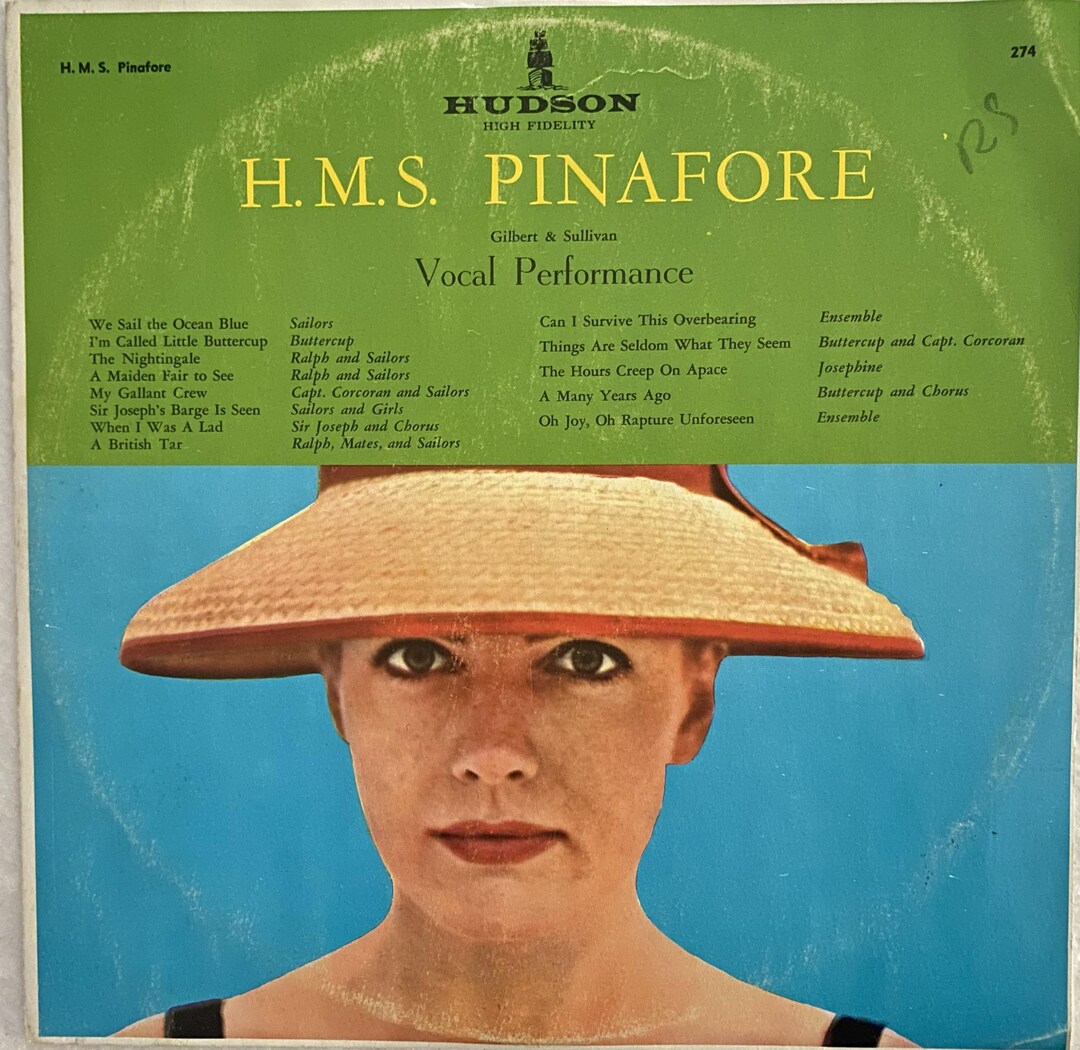 1960 Vintage Vinyl Album: Hudson High Fedelity, H.M.S. Pinafore Gilbert ...