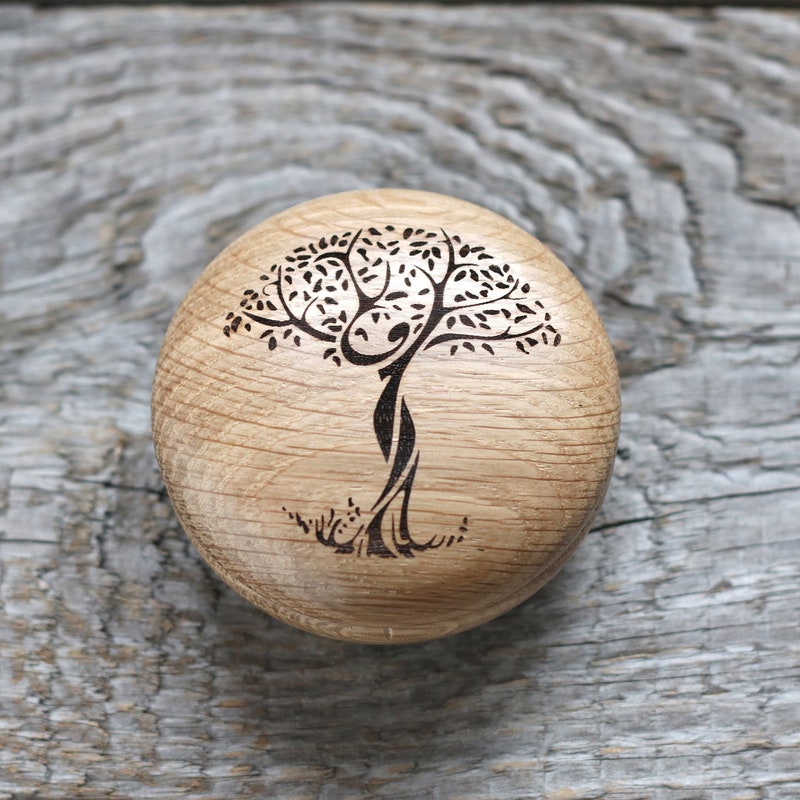 Oak Round Trinket Box - Etsy