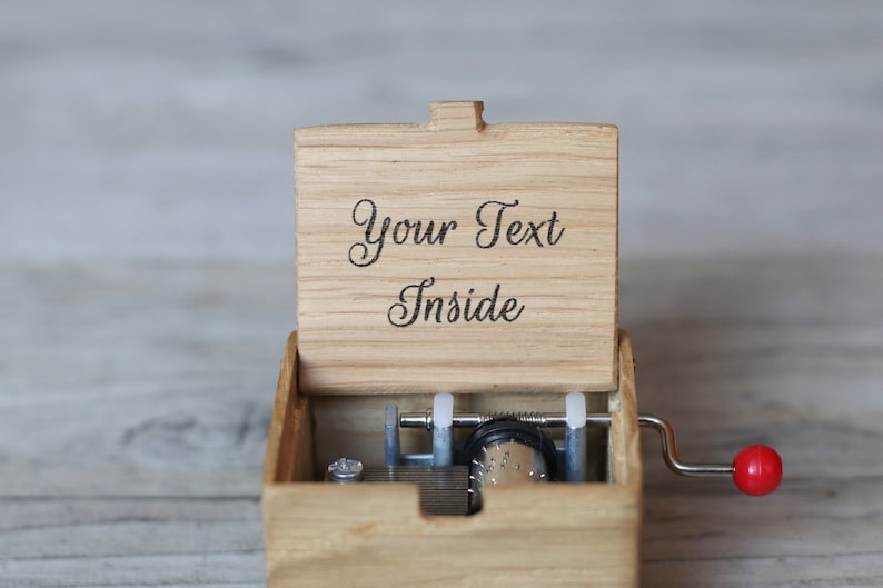 Tiny Wooden Music Box, 18 Designs for Engraving, 35 Tunes. - Etsy