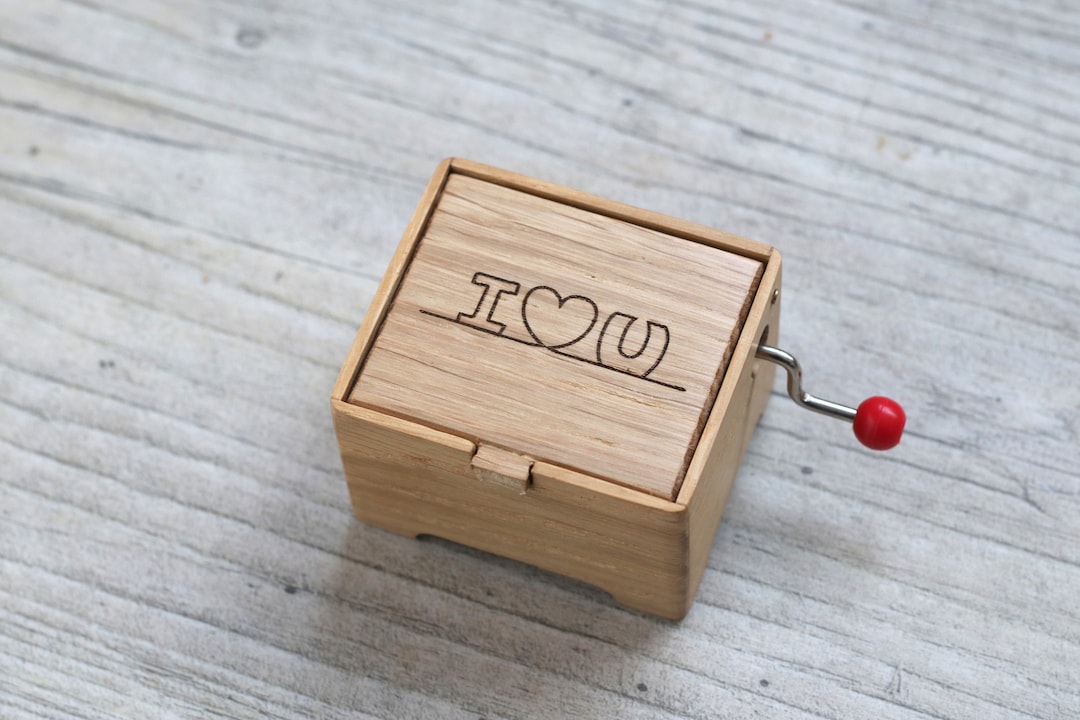 Tiny Wooden Music Box, 18 Designs for Engraving, 35 Tunes. - Etsy