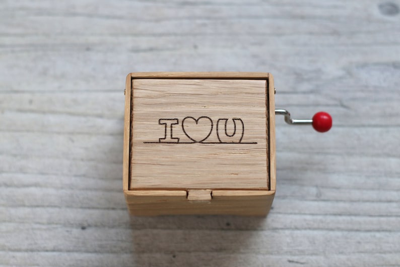 Tiny Wooden Music Box, 18 Designs for Engraving, 35 Tunes. - Etsy