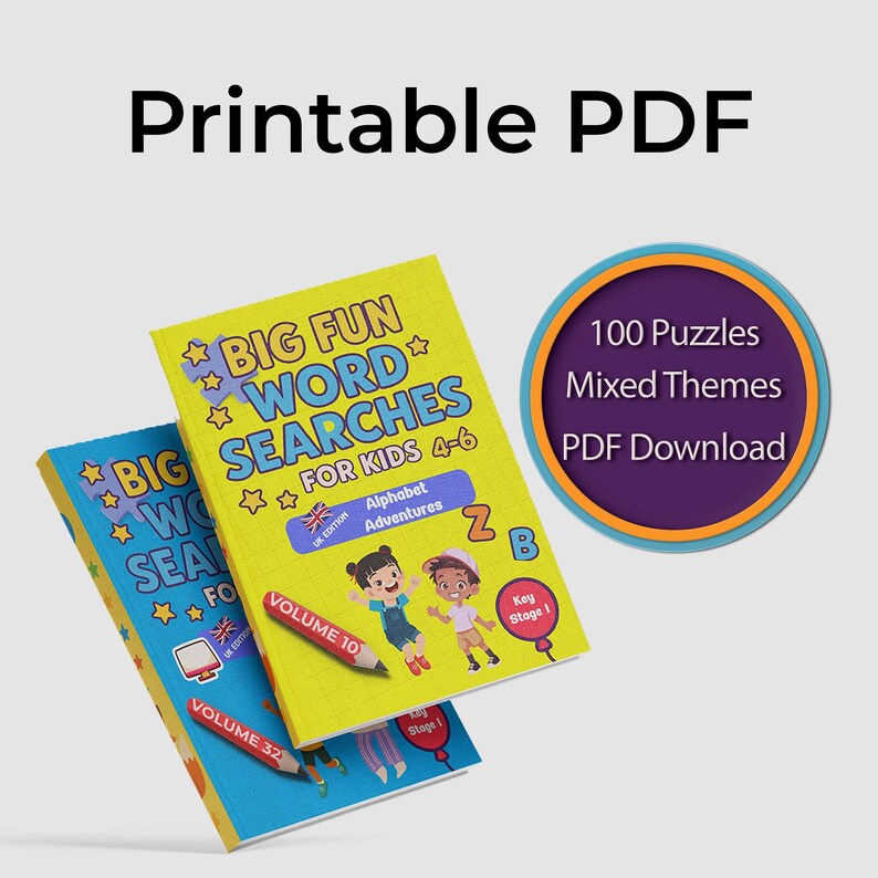 KS1 Animal Word Search Activity Book Ages 4–6 | All 3 Volumes | 150 ...