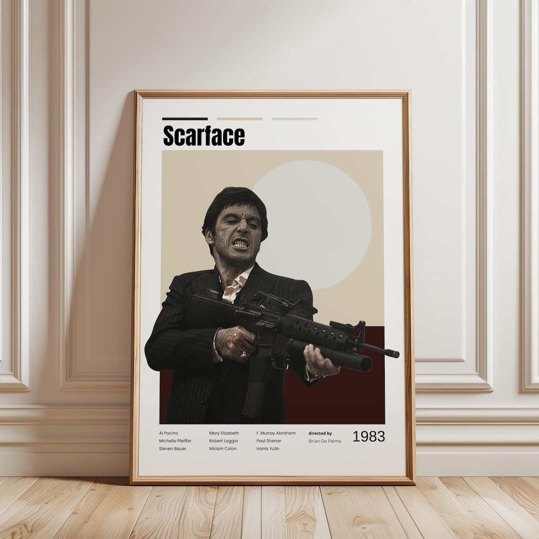 Poster Scarface Retro/minimalist Matte Vertical - Etsy