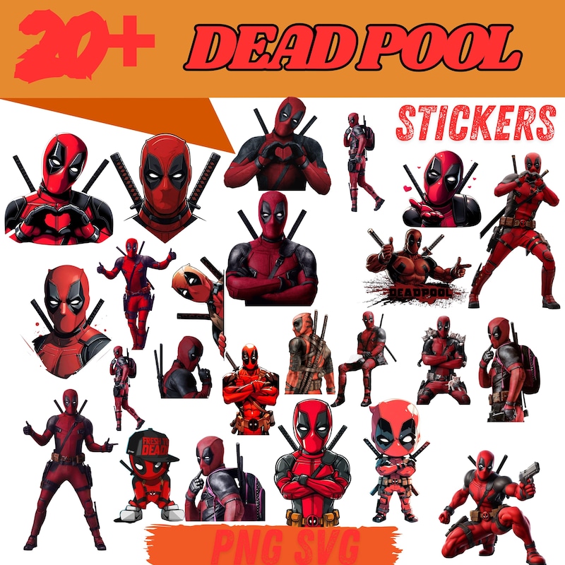 Stickers Deadpool - Etsy