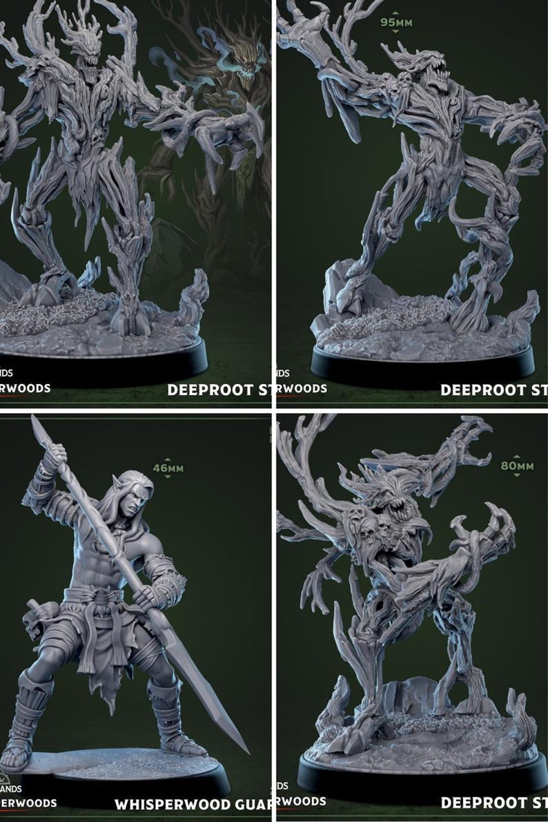 Whisperwoods Full Set 3D STL - Mystic Forest Fey RPG Miniatures - 3D ...