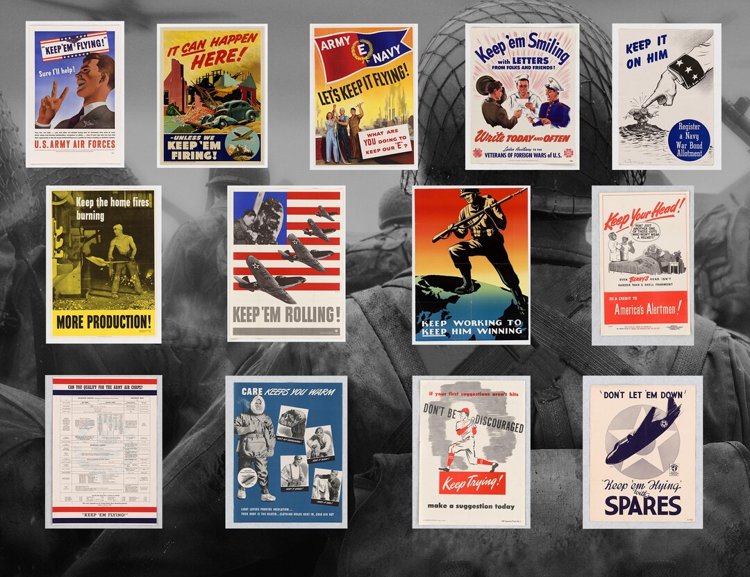 WW2 Propaganda Posters - Keep Warm/ Save Fuel Pack - Very High Quality ...