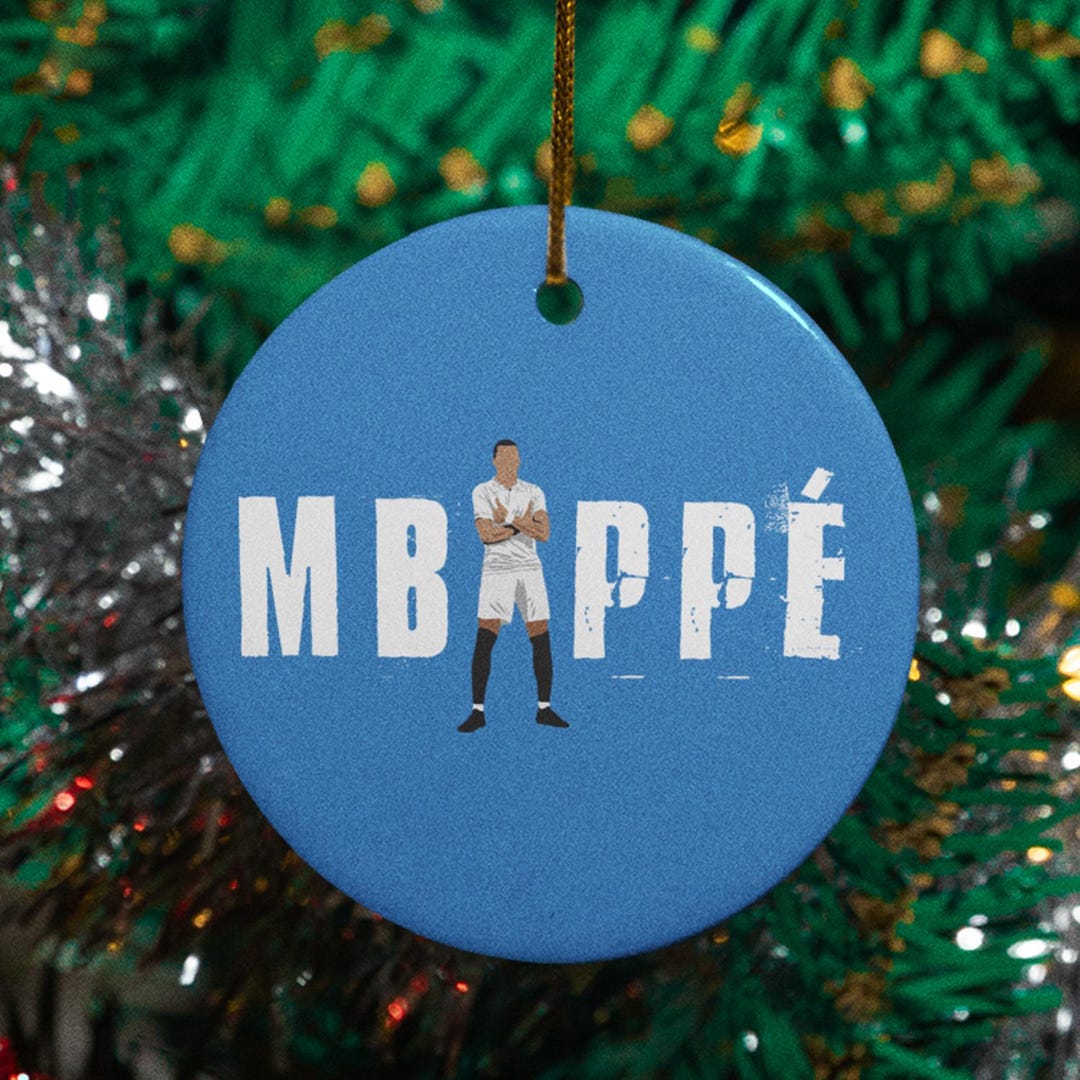 Mbappe Name Letters Ornament, Madrid Soccer Supporters Festive Tribute ...