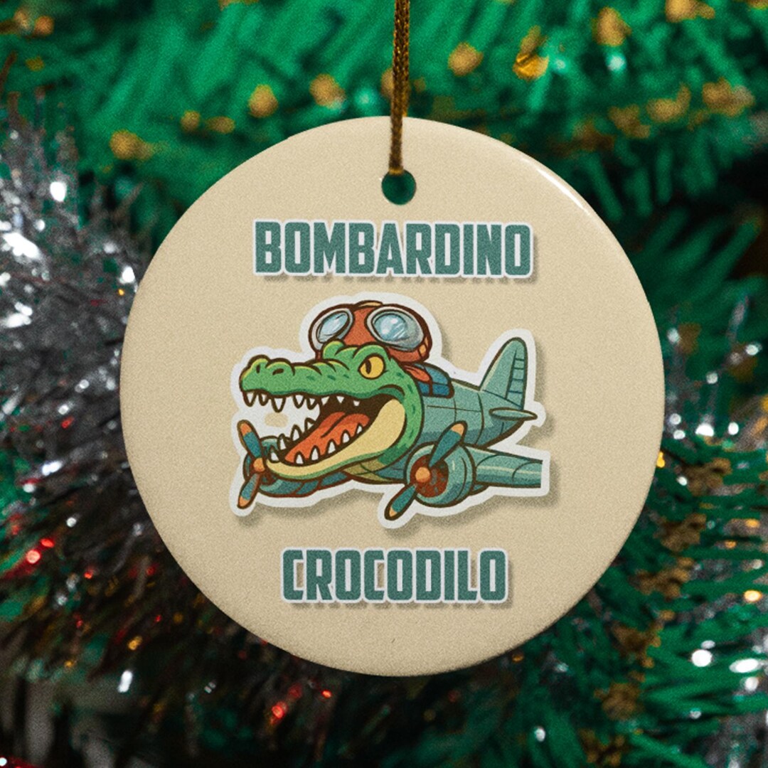 Bombardino Crocodilo Fun Ornament, Italian Brainrots Animated Humorous ...