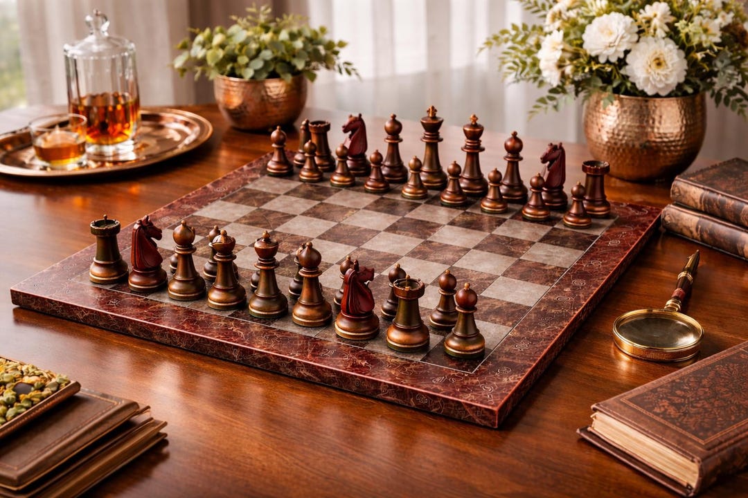 Handcrafted Chess Set – Artisan Board & Pieces – Luxury Gift for Chess ...