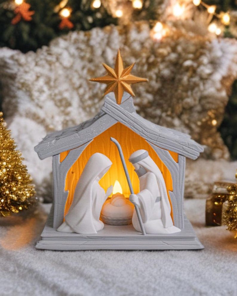 Glowing Nativity Scene Serene Christmas Decor - Etsy