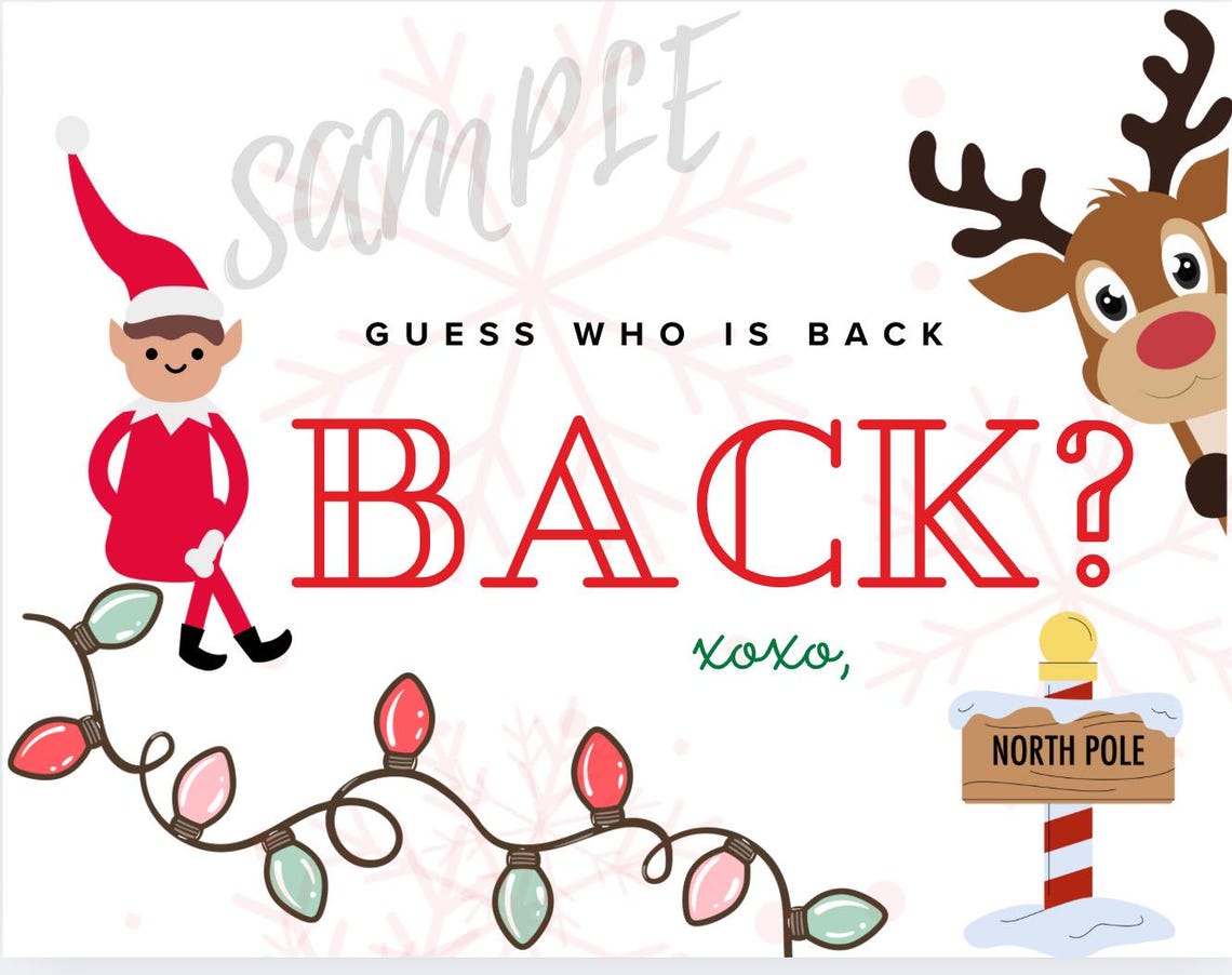 Print on Demand, Elf Announcement Letter. - Etsy