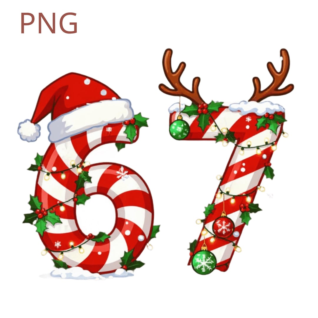 Candy Cane 6–7 Christmas PNG Design - Etsy