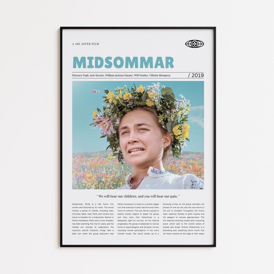 Midsommar, Ari Aster, Retro Movie Poster, Custom Movie Poster - Etsy