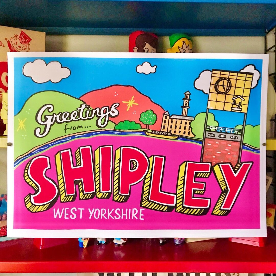 Greetings From Shipley // Art Print // A3 Art Print // Illustration ...