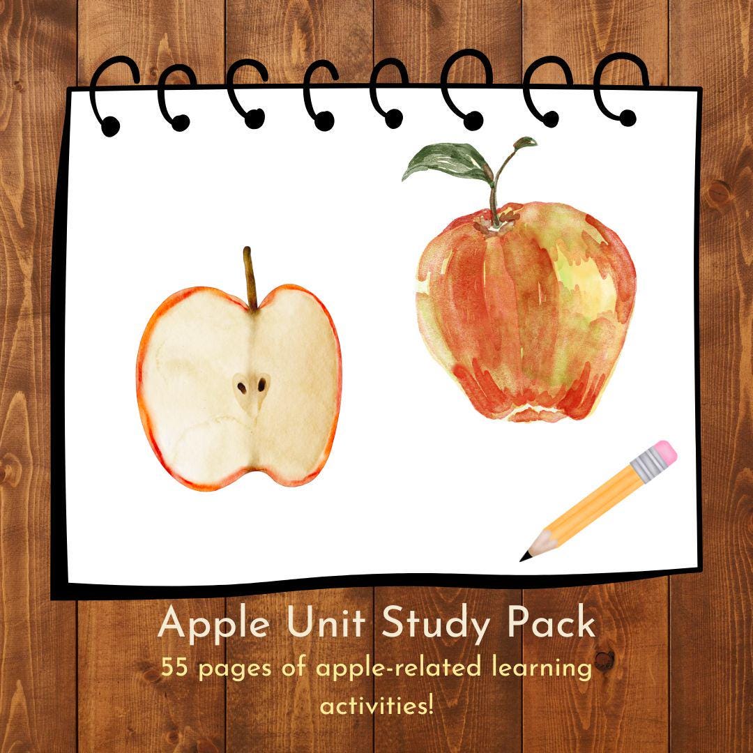 Apple Unit Study Pack | Fall Homeschool & Classroom Activities (digital ...