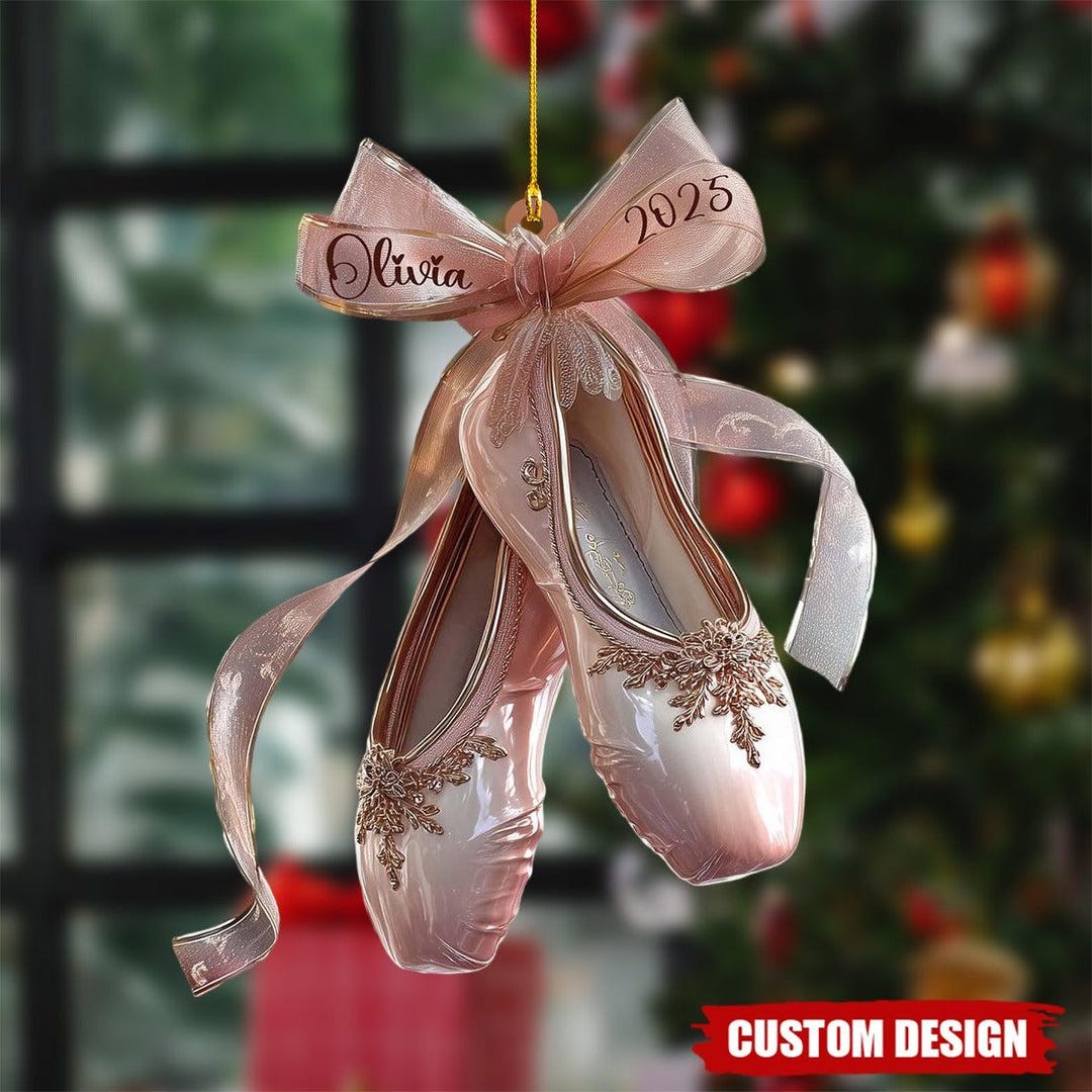 Personalized Ballet Shoes Christmas Ornament – Custom Holiday Gift for ...