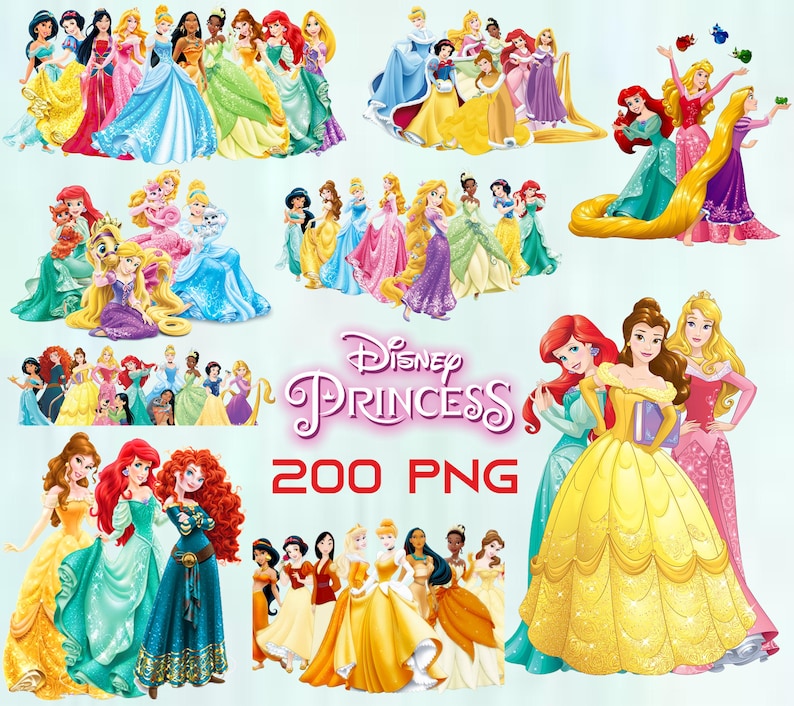 Paquete PNG de más de 200 princesas coquetas, imágenes prediseñadas de ...