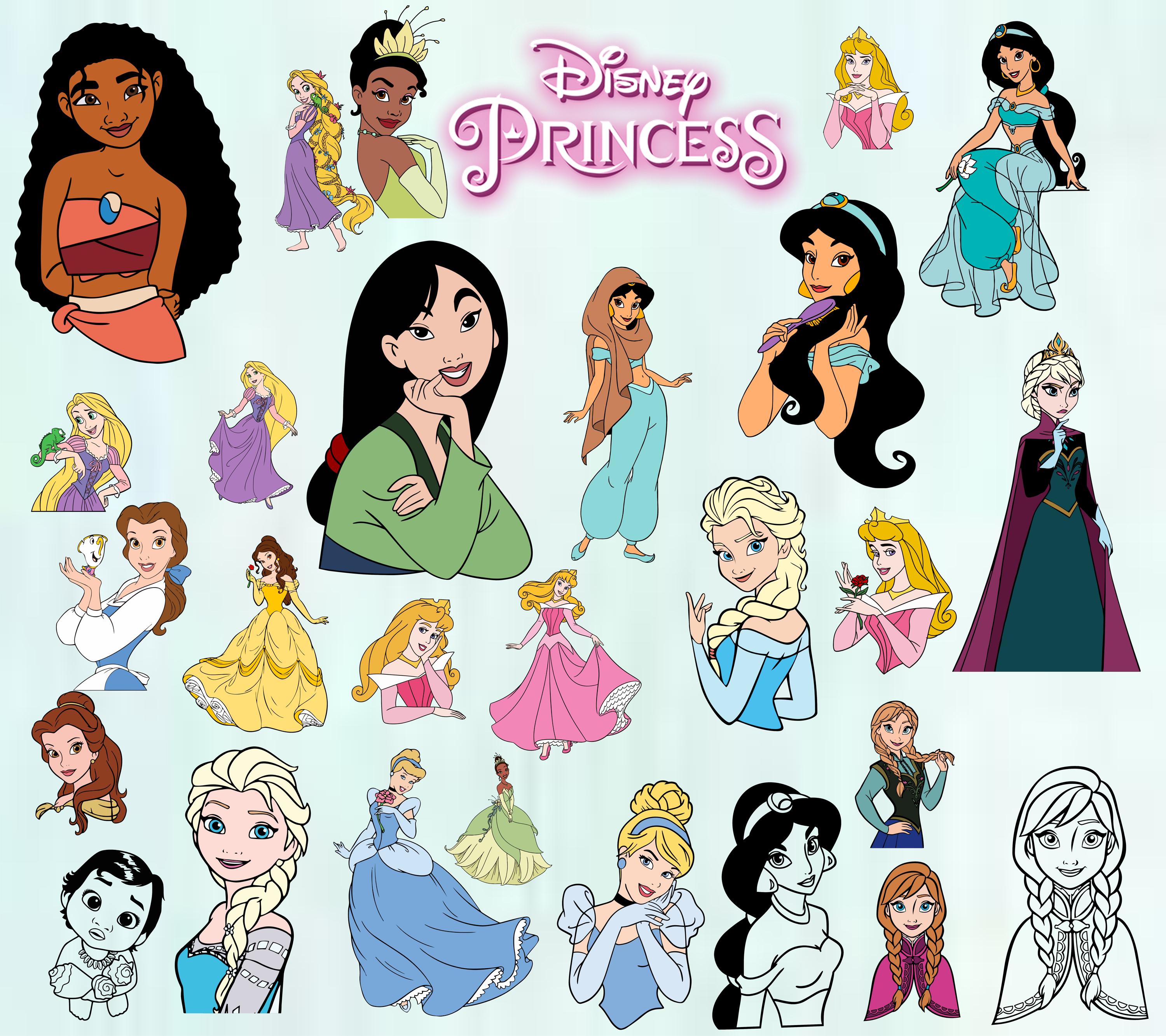 200+ Coquette Princess PNG Bundle, Disney Princess Cliparts (digital ...
